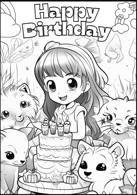 Free Birthday Coloring Pages For Kids! Color To Celebration
