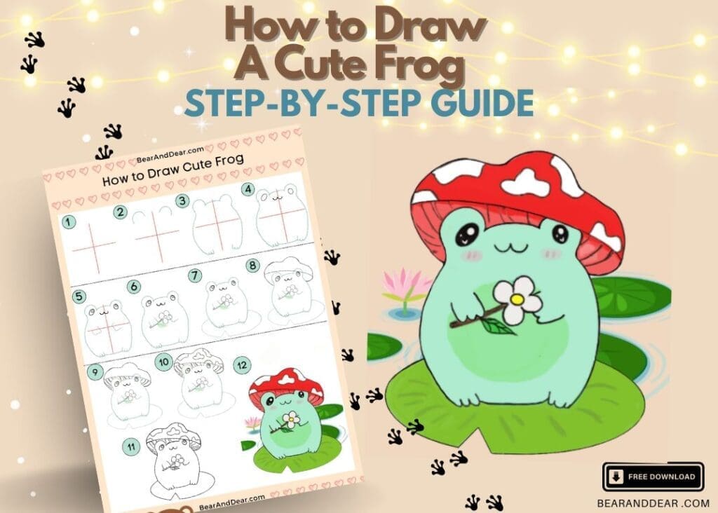 How To Draw A Cute Frog: Step-by-Step Guide - Bear & Dear