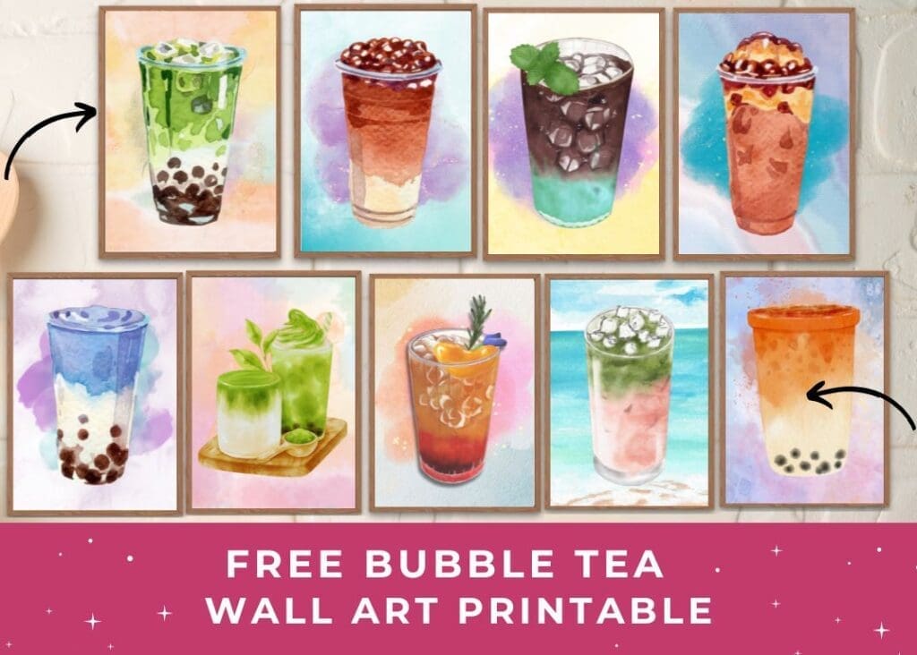 9 Free Boba Tea Wall Art To Bubble Up Your Space