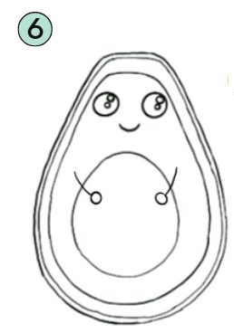 How To Draw An Avocado: Simple And Cute - Bear & Dear